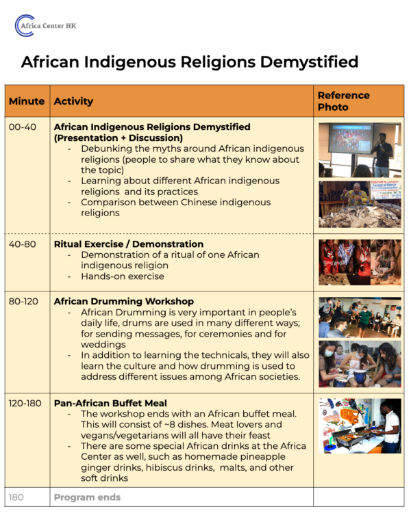 Religious Diversity Workshops and Tours – Africa Center Hong Kong
