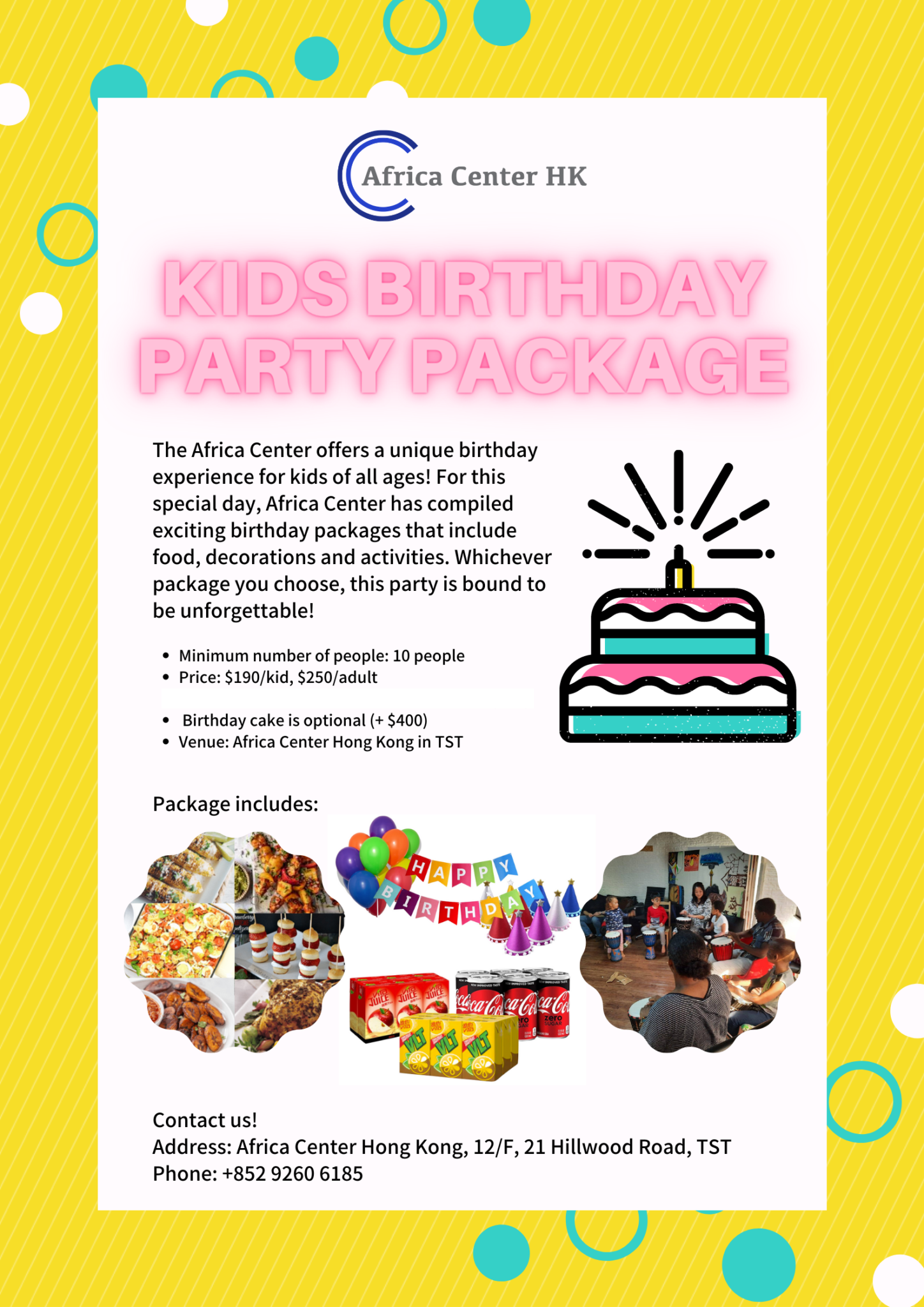 Kids Birthday Party Package – Africa Center Hong Kong