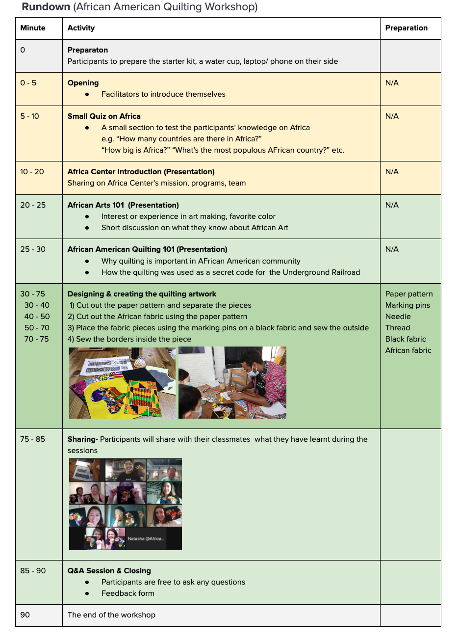 African American Quilting Workshop – Africa Center Hong Kong